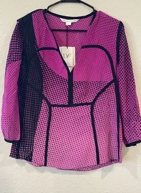 Diane Von Furstenberg | Tops | Nwt Diane Vone Furstenberg Vintage Y2k ...